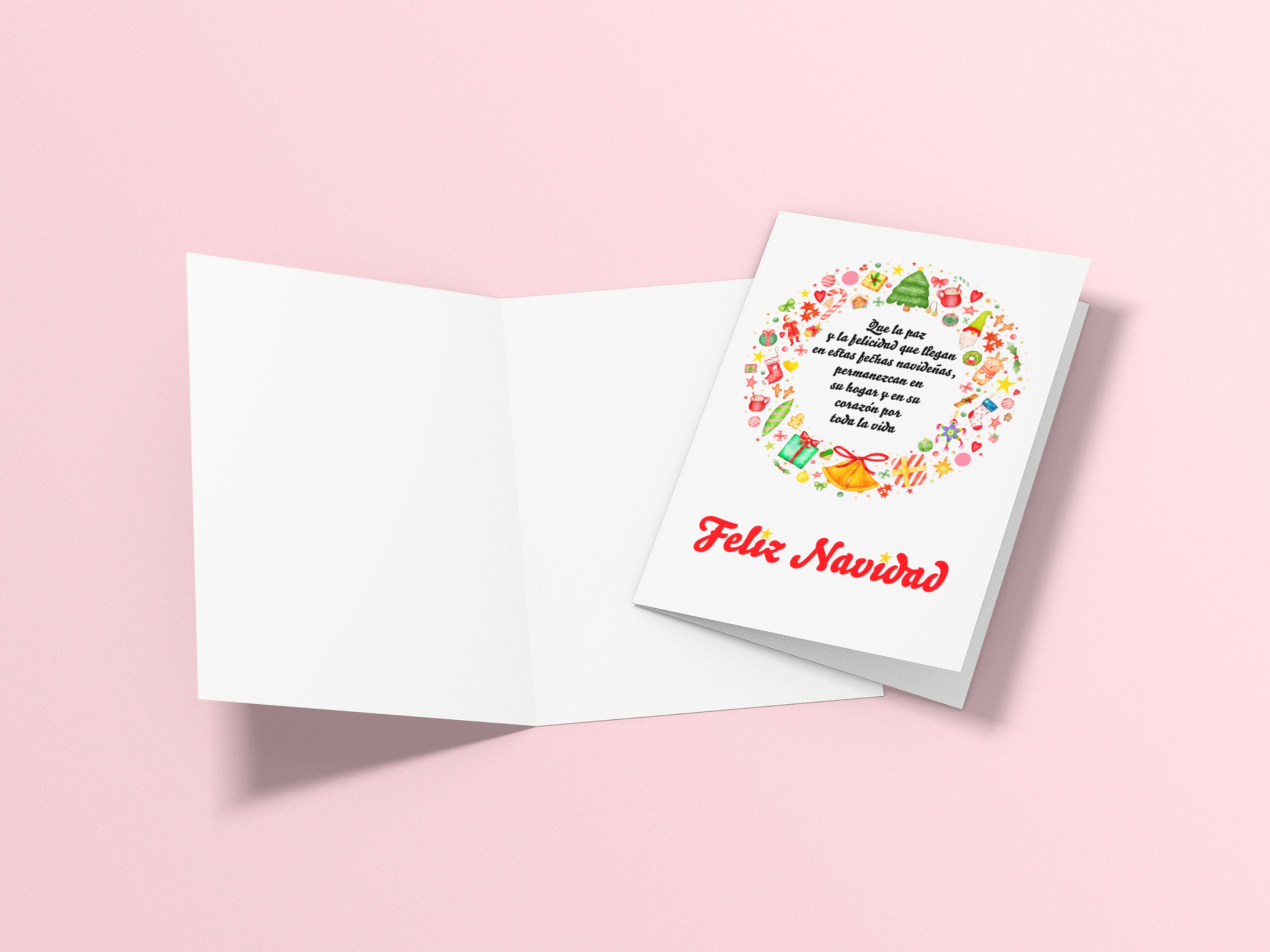 Feliz Navidad Card - Spanish Christmas Card - Holiday Card in Spanish ...