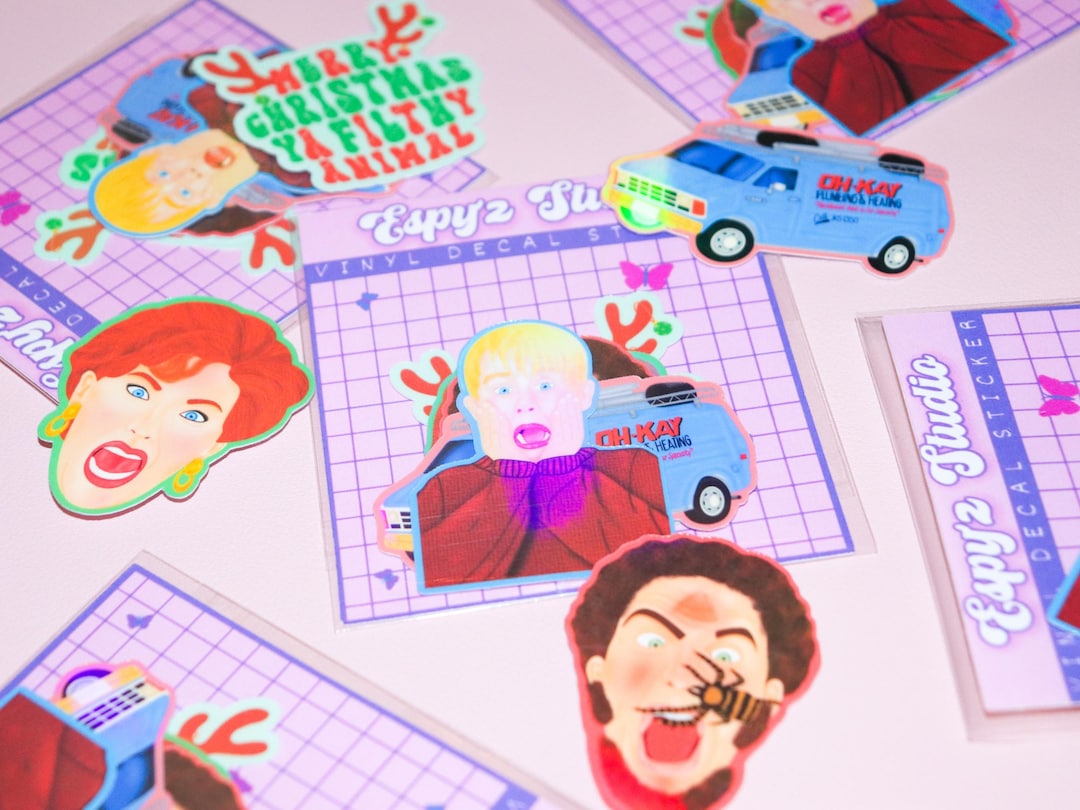 Home Alone Sticker Pack - Waterproof - Christmas Movie - Xmas - Merry ...