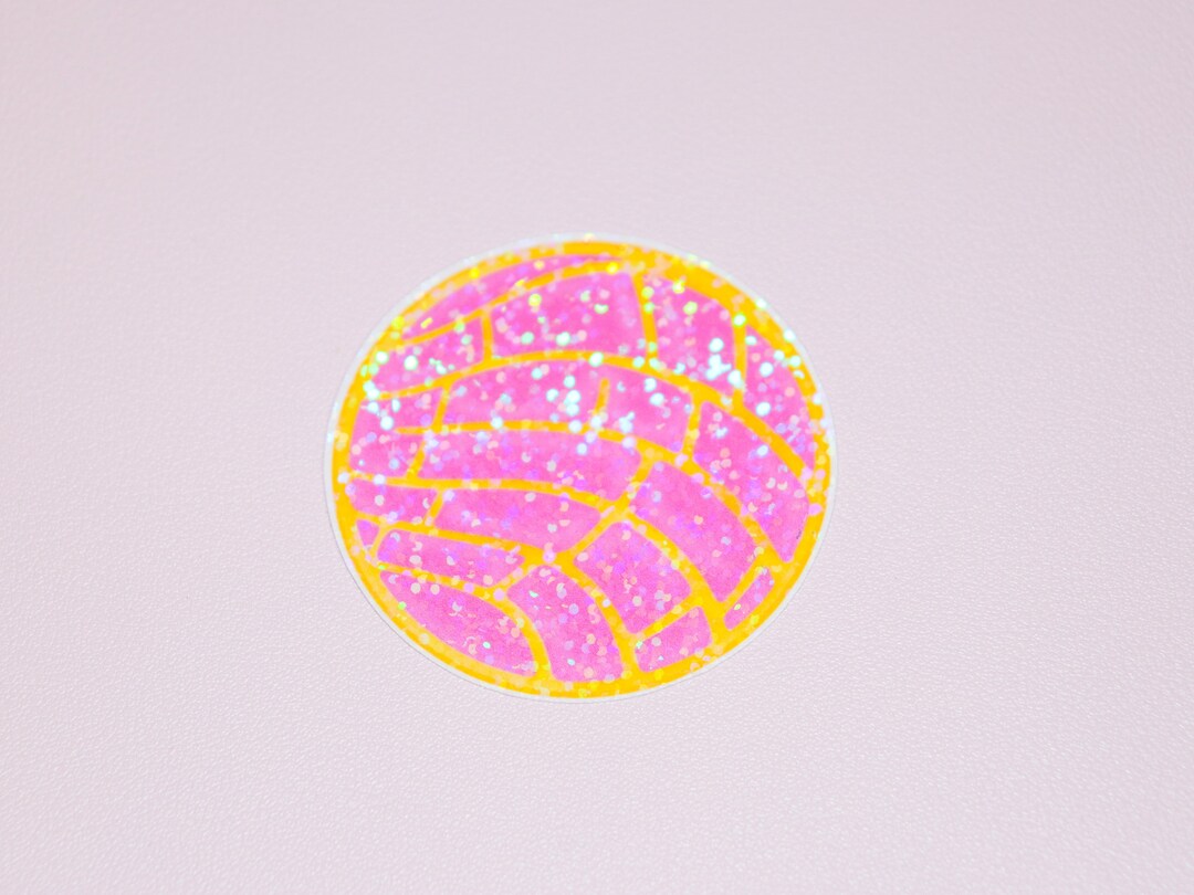 Pink Concha Sticker - Mexican Snack - Holographic - Etsy