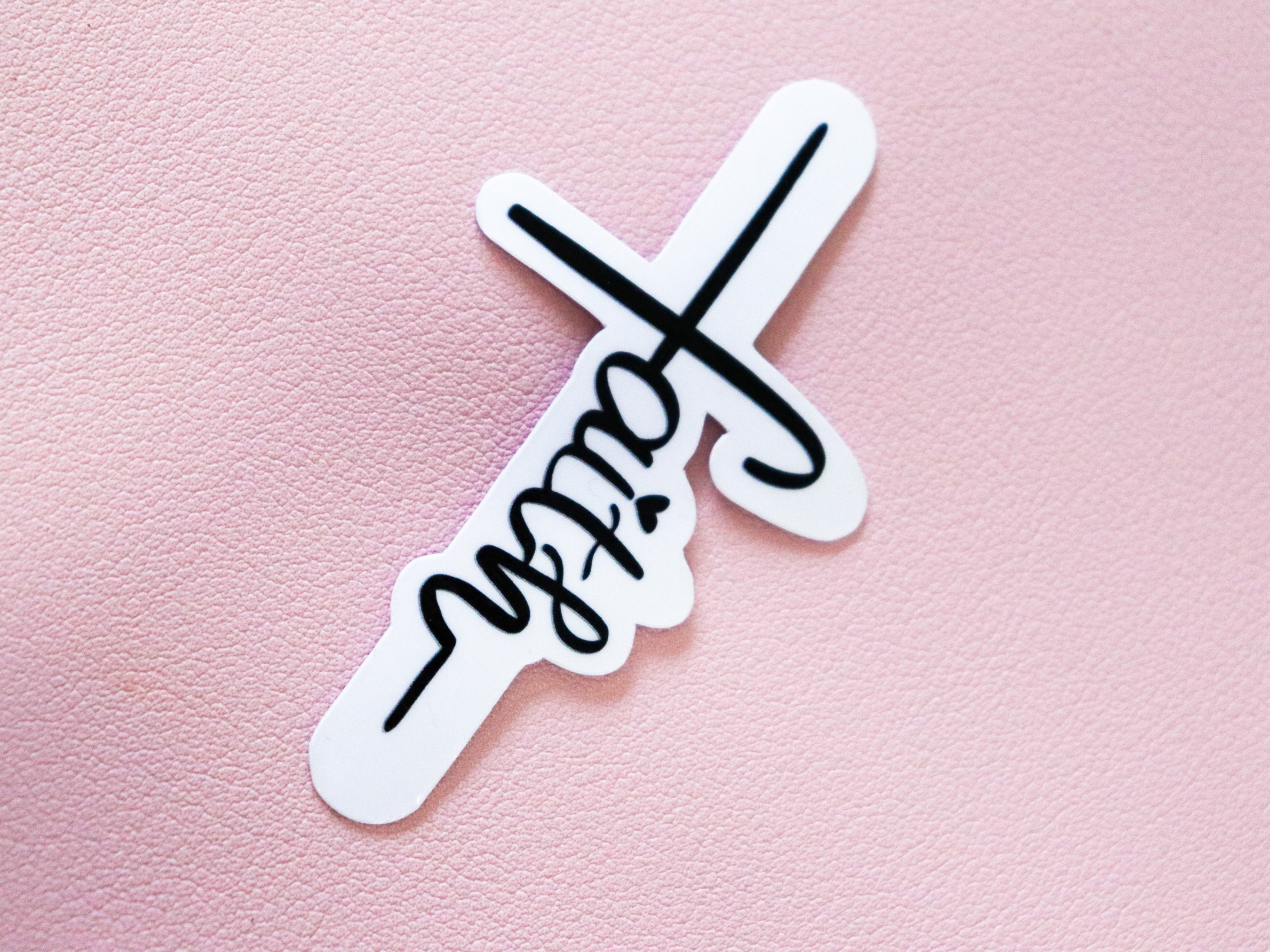 Faith Cross Vinyl Sticker Bible Sticker Waterproof Sticker - Etsy