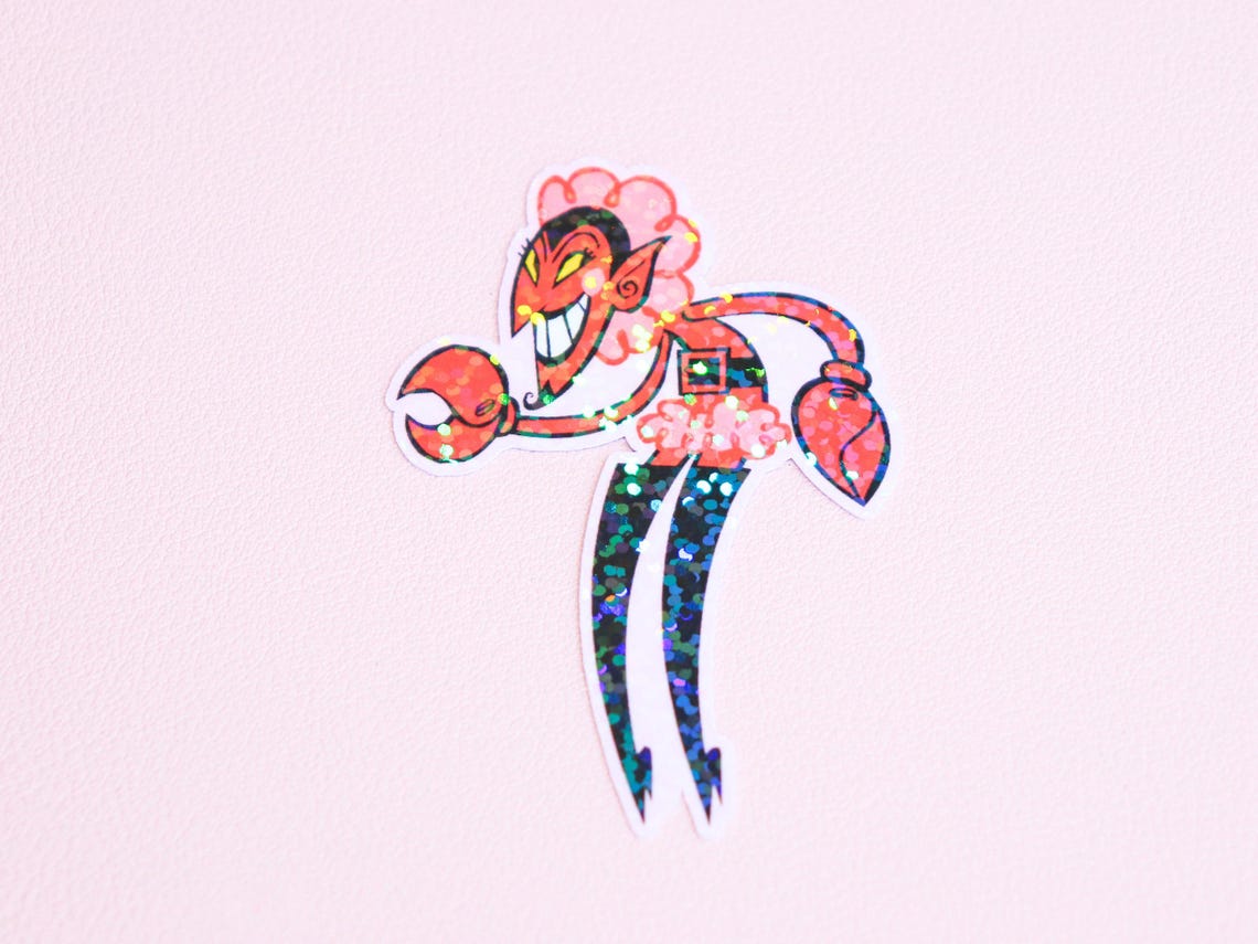 Nostalgic Cartoon Sticker - HIM Power Puff Girl Villain - 90s Cartoon ...