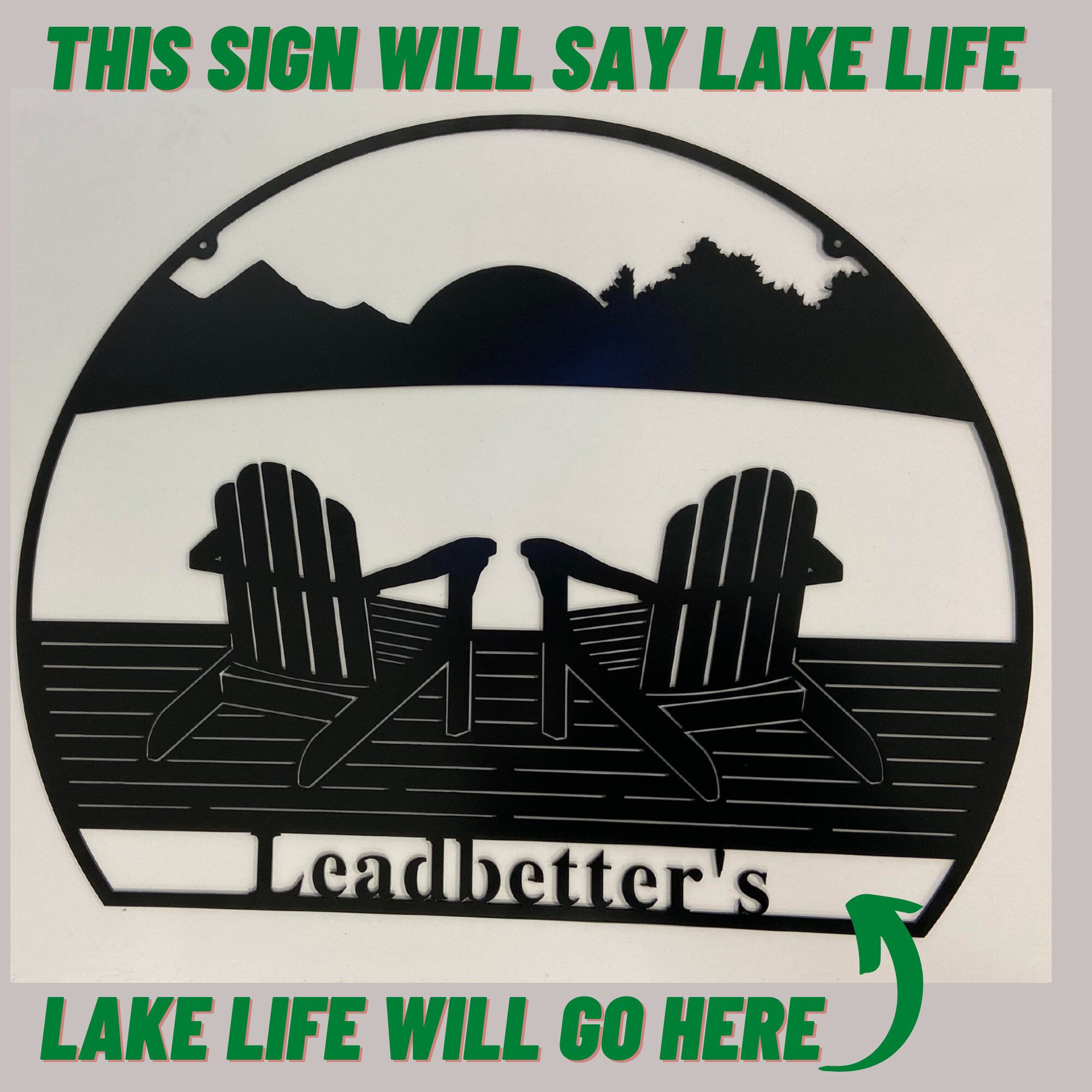 Lake Life Metal Wall Art, Lake Art, Lake Scene, Welcoming Lake Scene ...