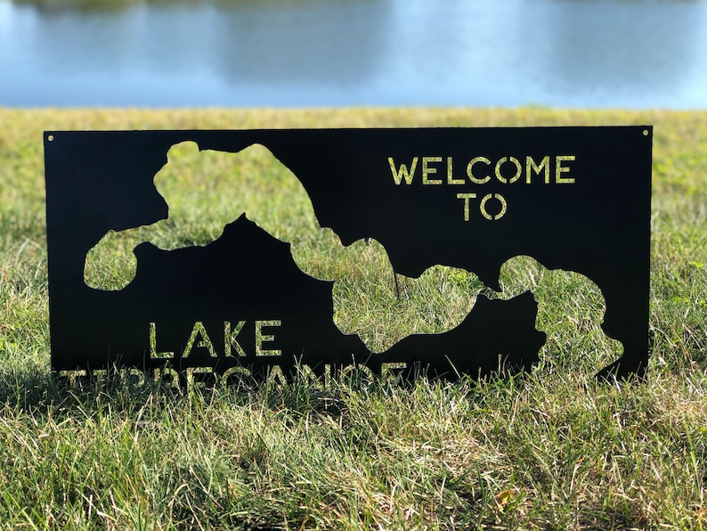 Personalized Metal Lake Map / Outline - Pick Your Lake! - Etsy