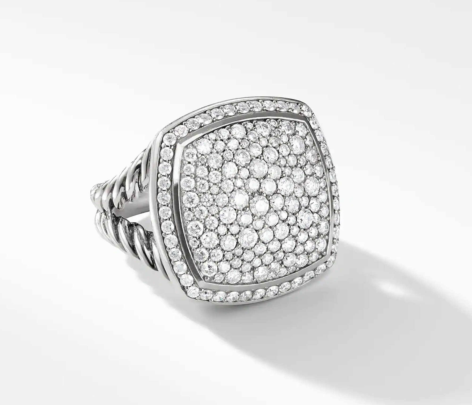 Beautiful & Pretty Solid Silver Handmade Simulated Pave Diamond Female ...