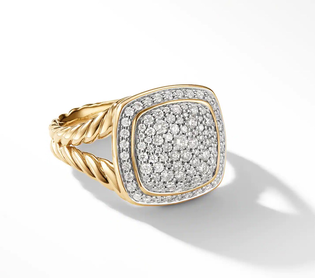Beautiful & Pretty Solid Silver Handmade Simulated Pave Diamond Female ...