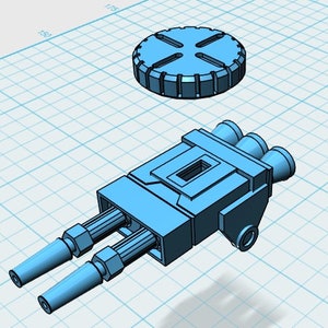Dual Machine Gun (scale: 1/144 or 1/100) * Interchangeable Parts ...