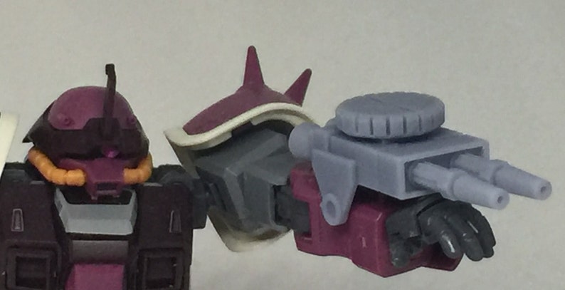 Dual Machine Gun (scale: 1/144 or 1/100) * Interchangeable Parts ...