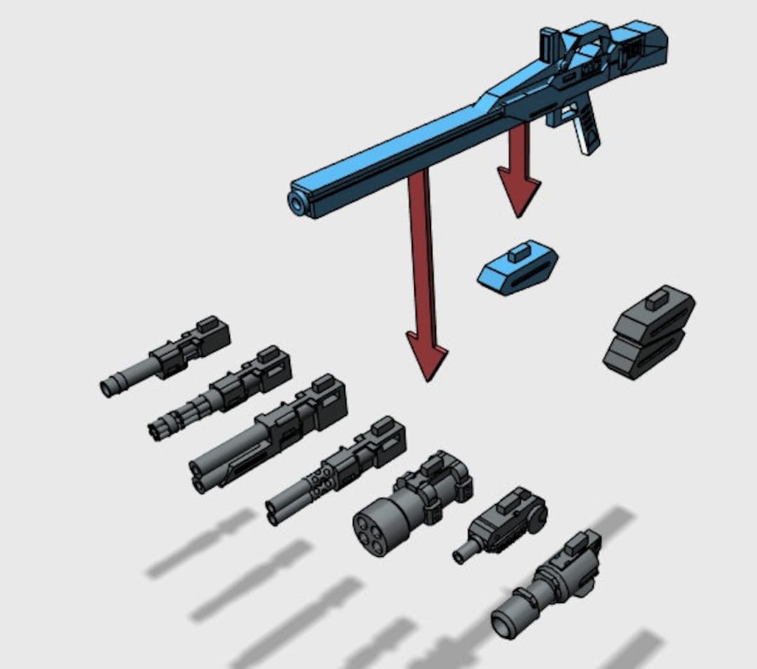 GM-III Sniper Rifle Support Type Version 2.0 (scale: 1/144 or 1/100) - Etsy