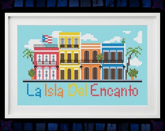 Puerto Rico Cross Stitch - Etsy