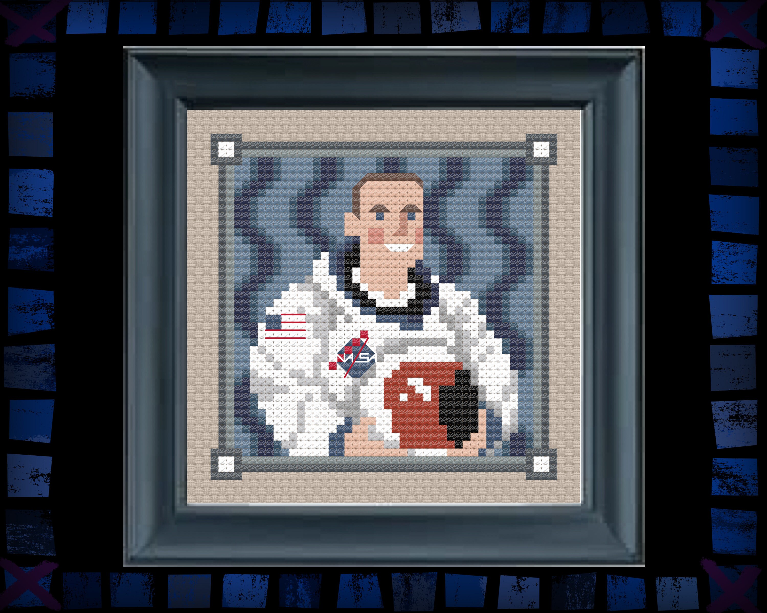 History Minis No. 24 Neil Armstrong Cross Stitch Cross - Etsy