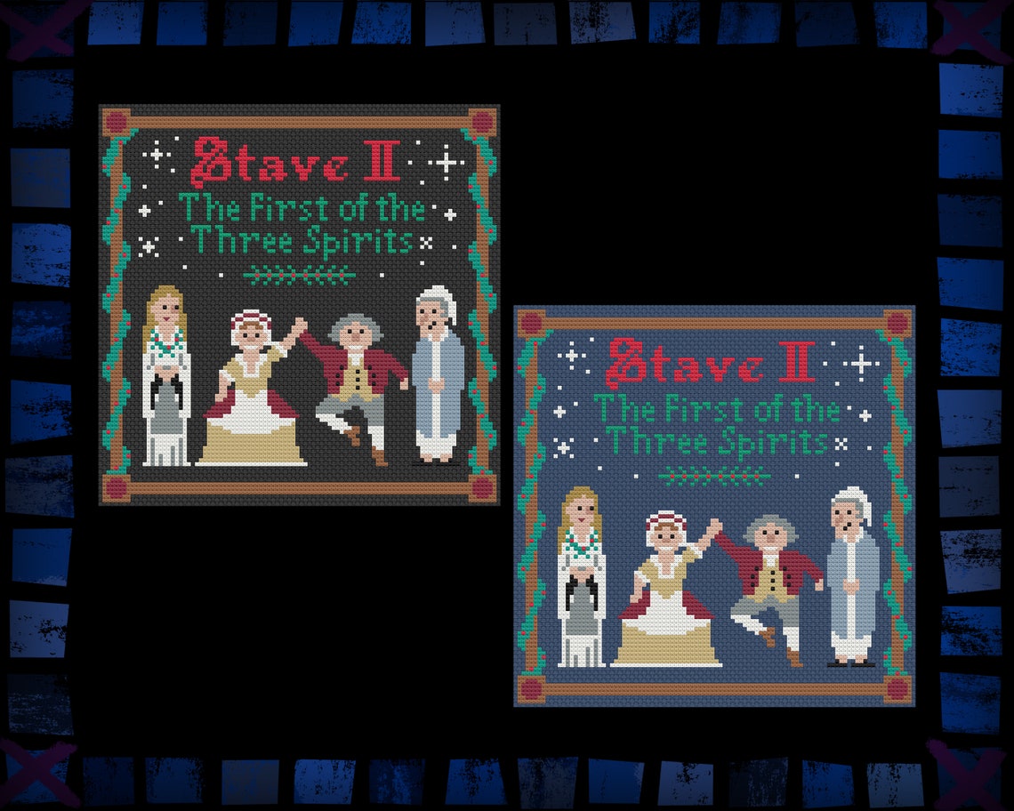 A Christmas Carol Cross Stitch Stave II: the First of the Three Spirits ...