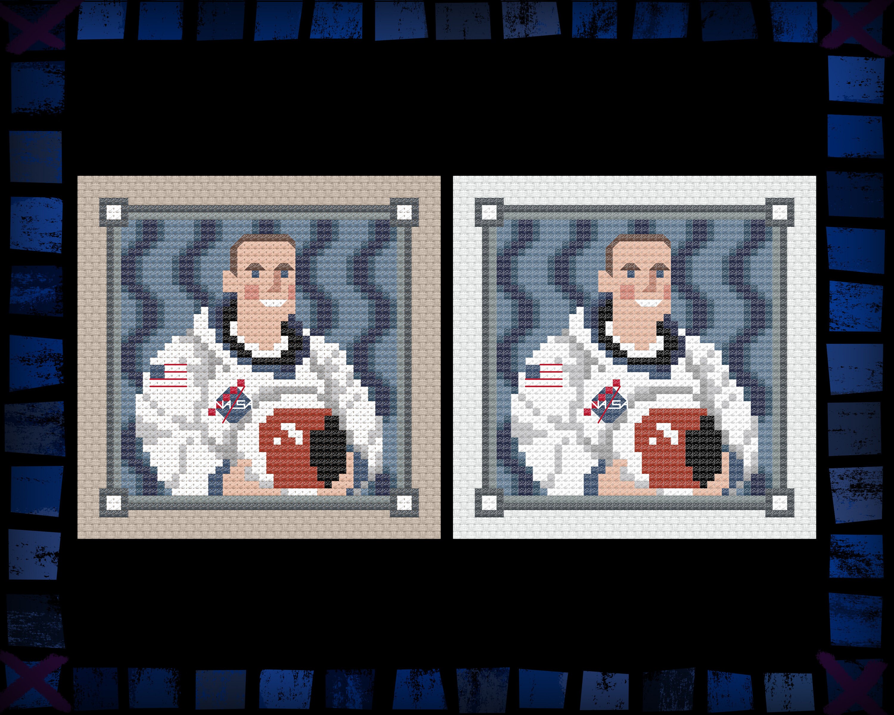 History Minis No. 24 Neil Armstrong Cross Stitch Cross - Etsy