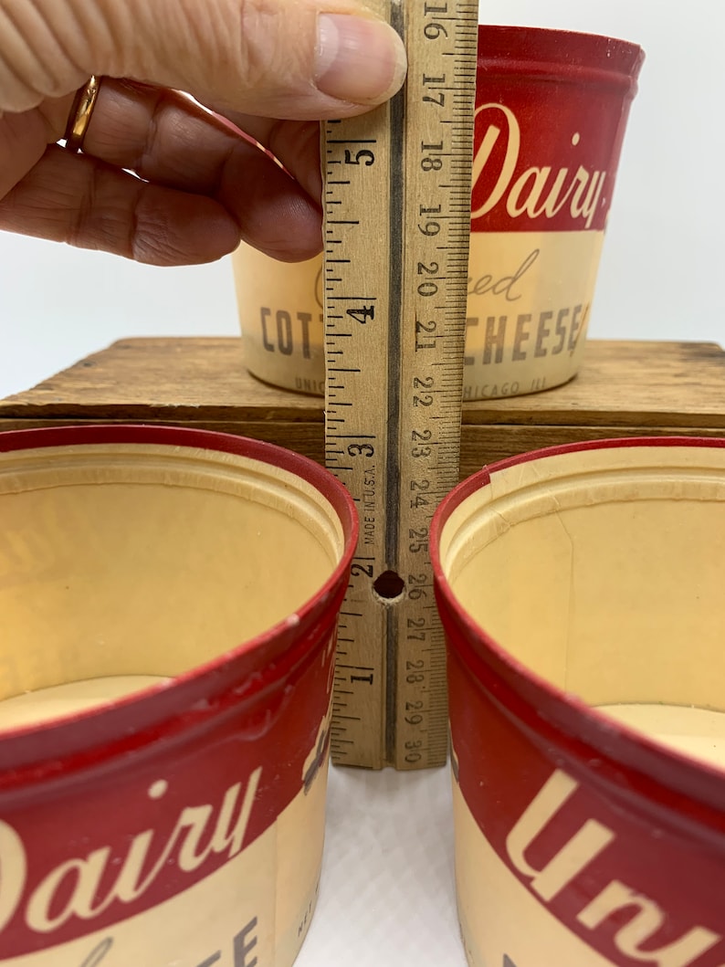 Vintage Cottage Cheese Containers Farmhouse Kitchen Decor Crafts - Etsy