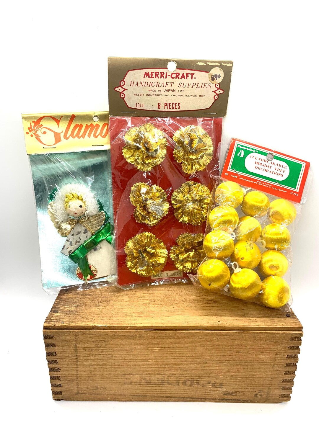 Vintage NOS Christmas Craft Supplies Angel Glamour Tye Holt Howard ...