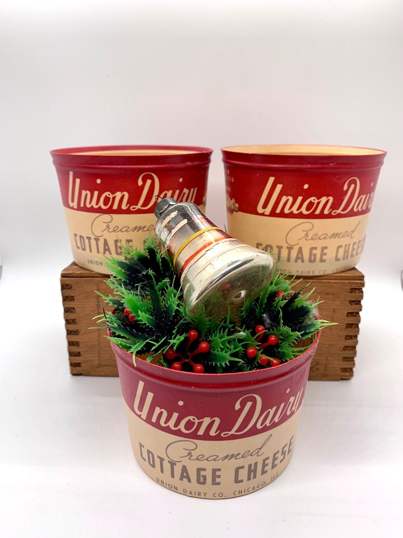 Vintage Cottage Cheese Containers Farmhouse Kitchen Decor Crafts - Etsy