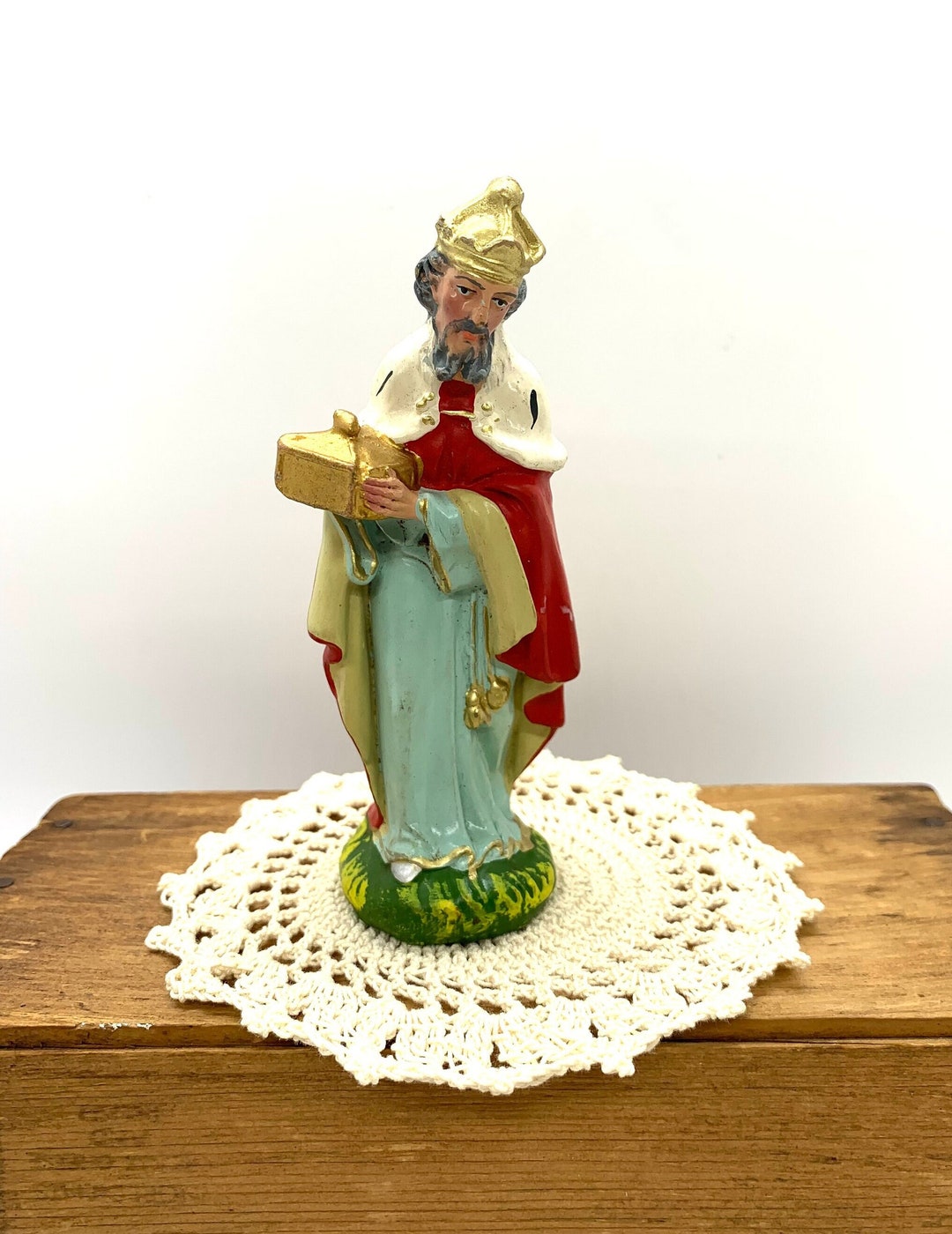 Vintage St Joseph Nativity Figure Italy Hand Painted Creche Christmas ...