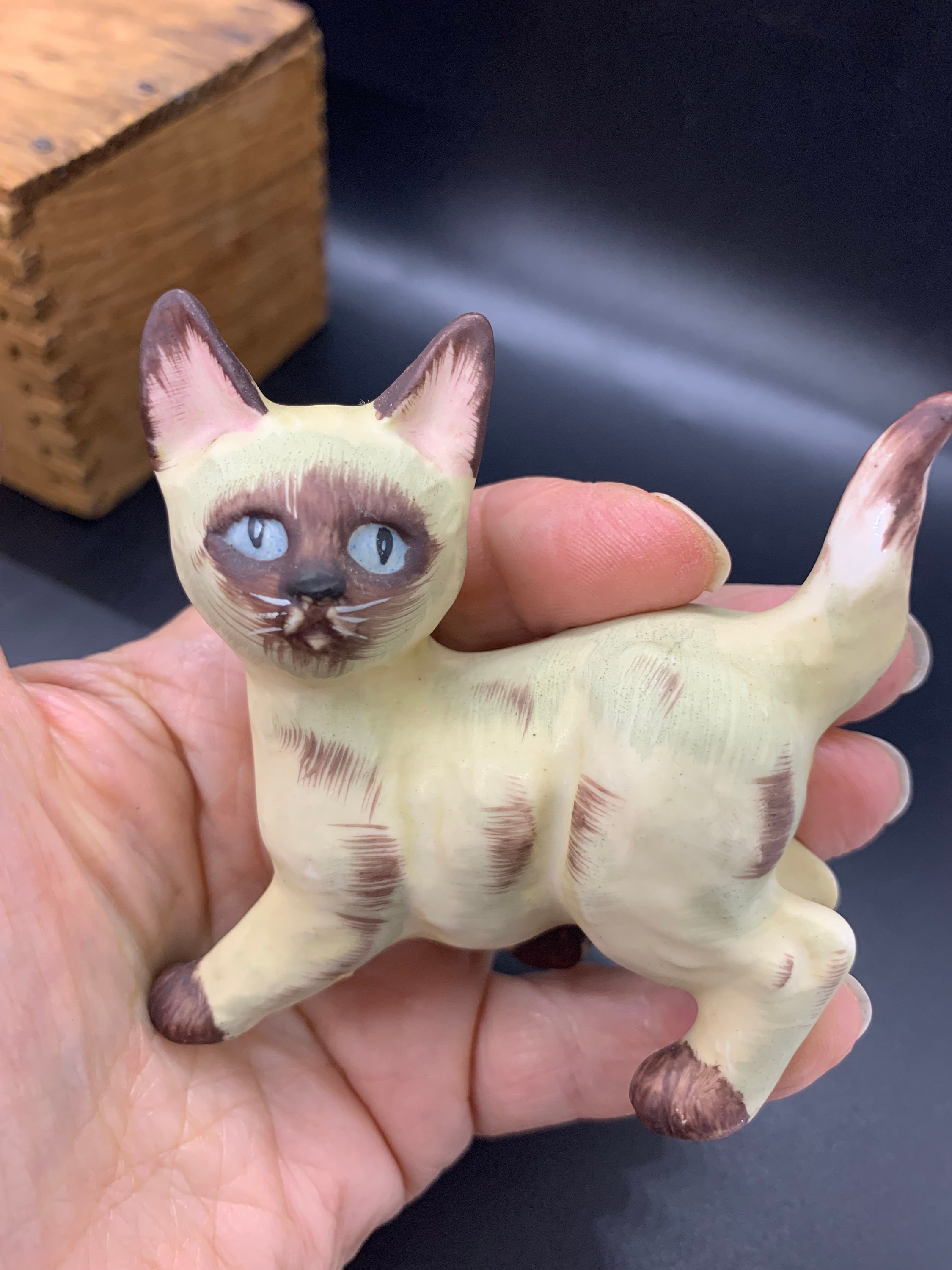 Vintage Lefton Siamese Cat Set of 3 #1562 Original Stickers/blue Eyed ...