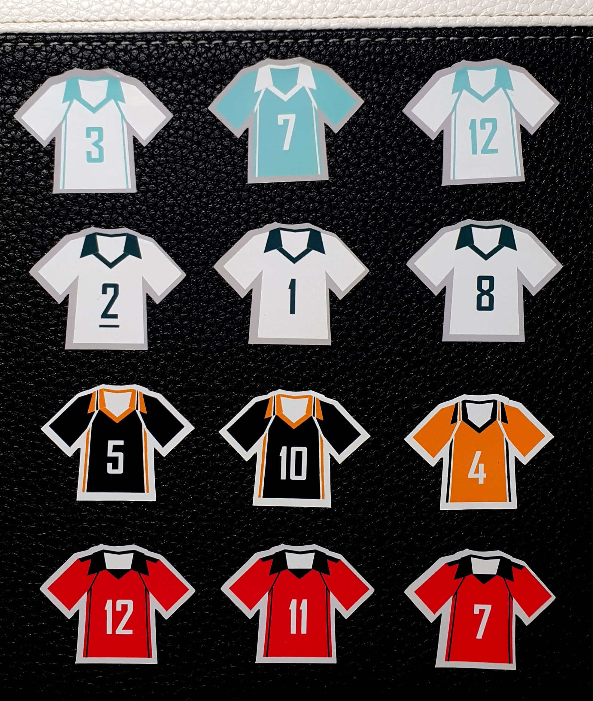 Haikyuu Team Jersey Sticker Sheets | Etsy