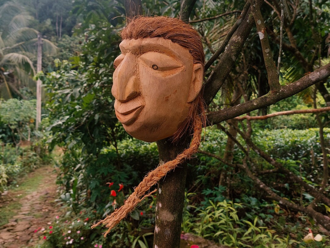 Hand-carved Coconut Head | Hand Crafted Coconut Head Wall Hanging Art ...