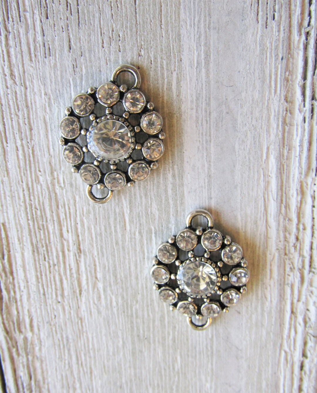 RHINESTONE Links/connectors for Jewelry Making, Silver Connectors/links ...