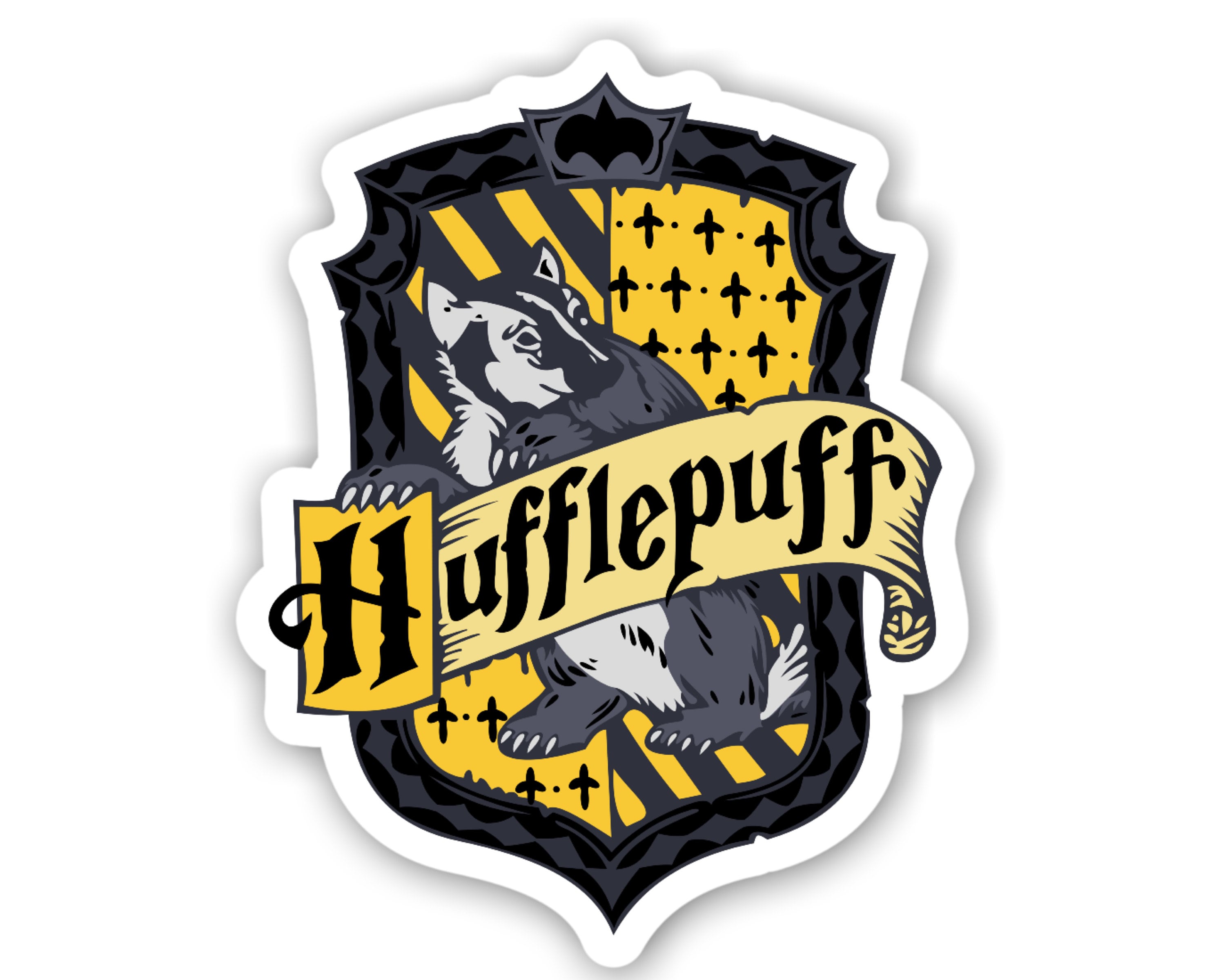 Hufflepuff sticker harry potter stickers harry potter gifts | Etsy