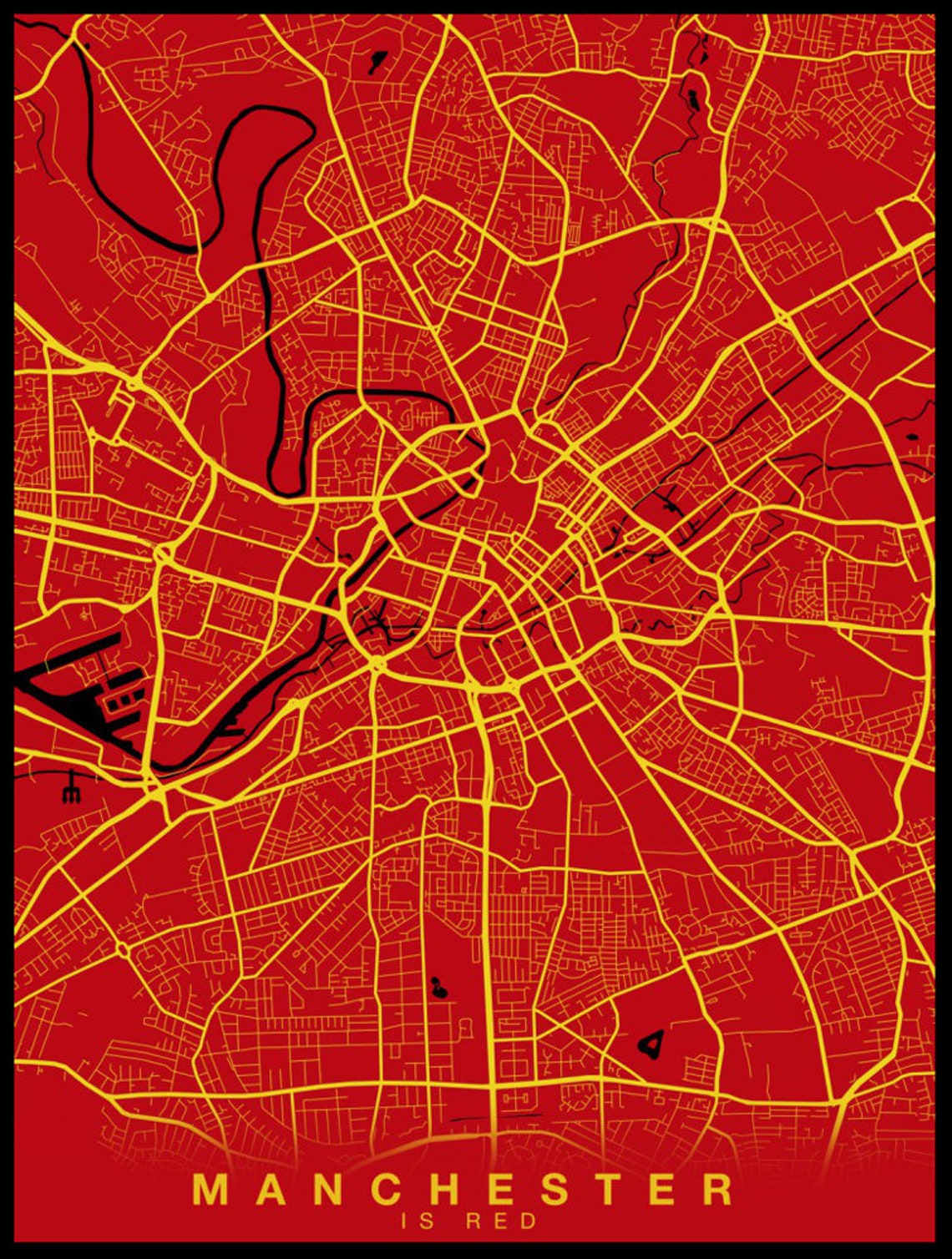 Manchester IS RED Manchester United Poster Man U Poster - Etsy
