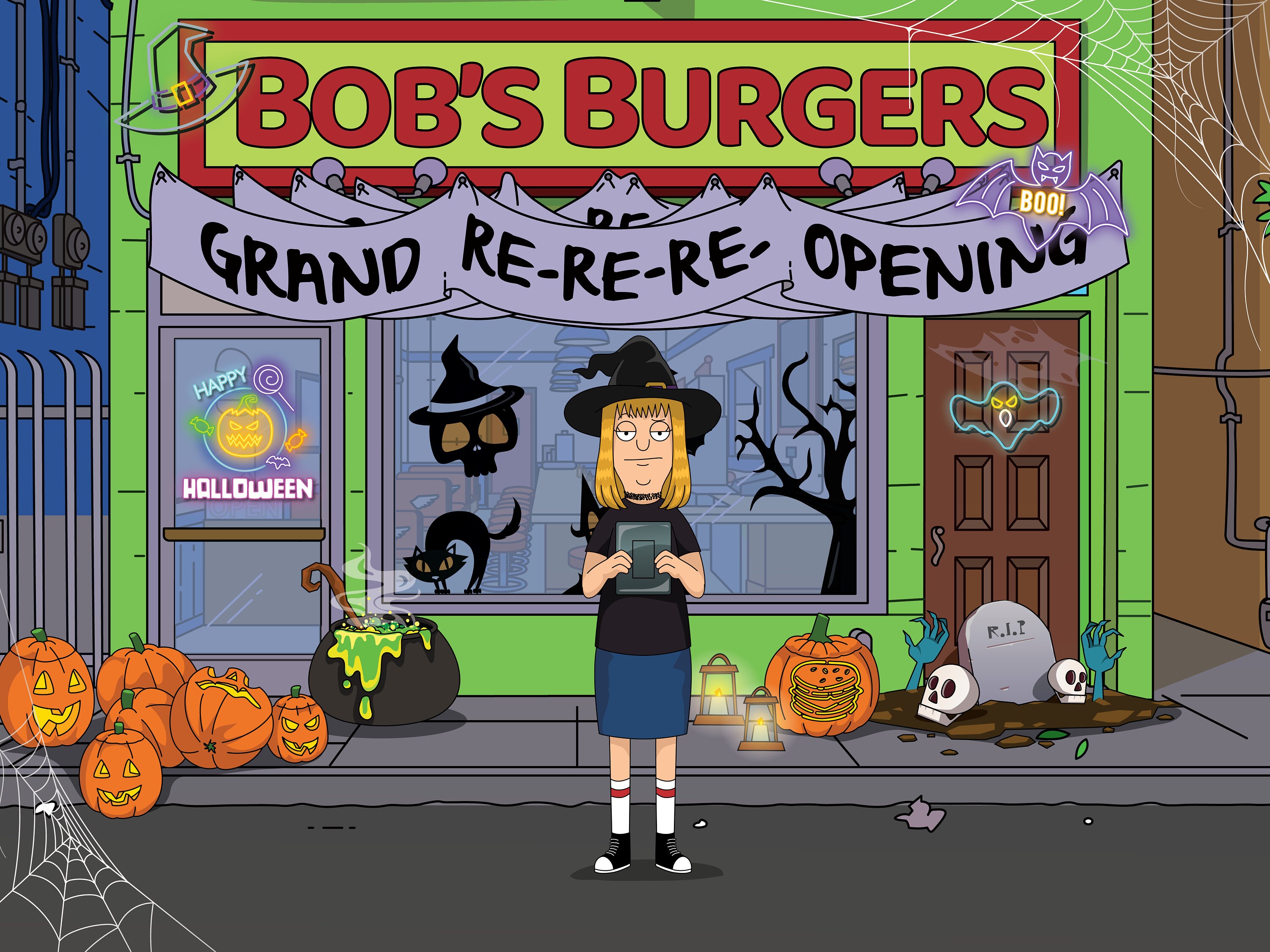 Halloween Themed Bob's Burgers Custom Portrait | Etsy