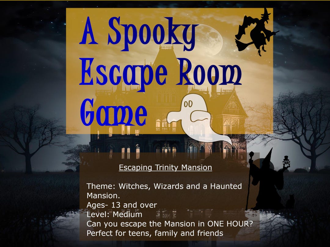 Spooky Escape Room Game. Haunted Mansion Escape Room Game. Family Game ...