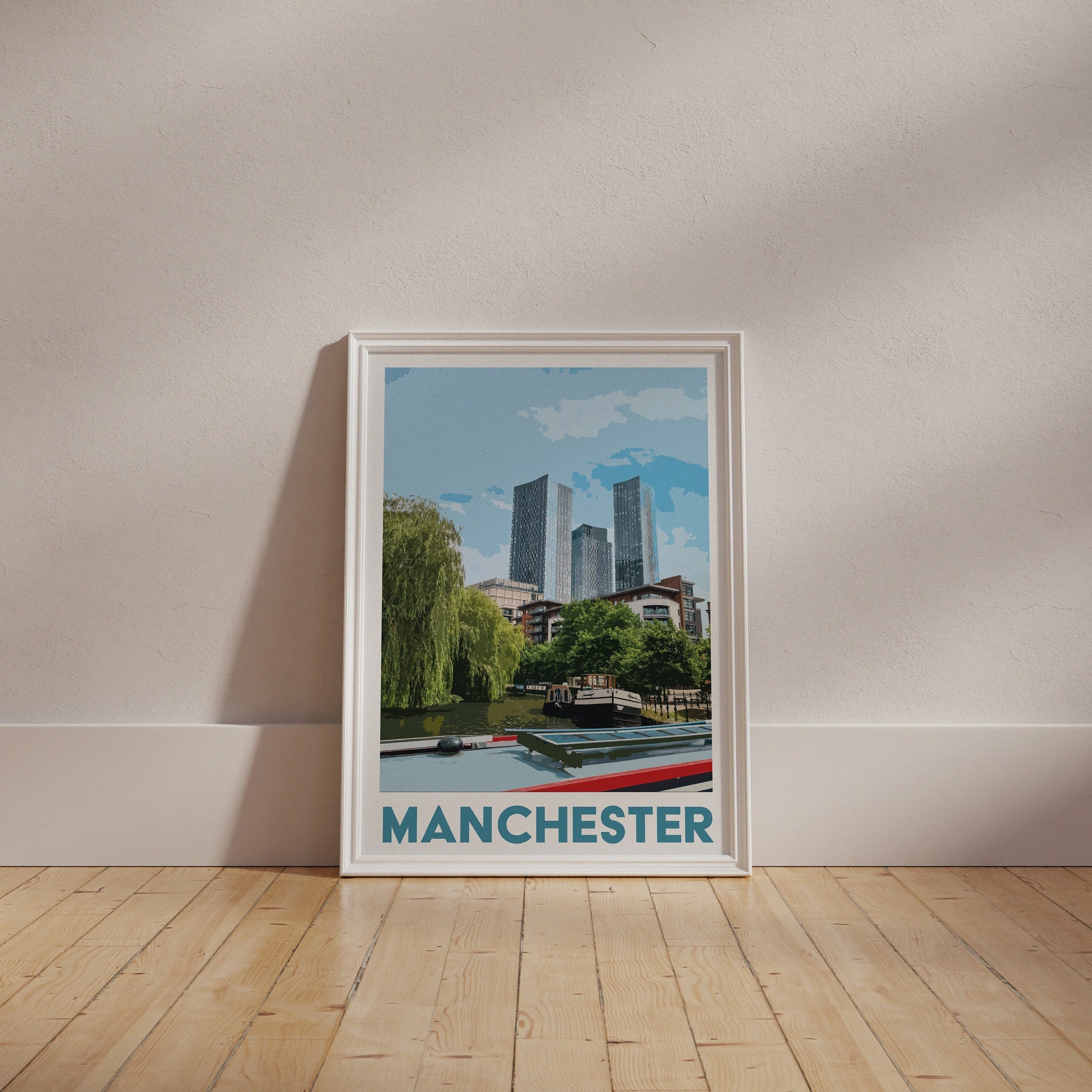 Manchester Print, Greater Manchester Print, Housewarming Gift, Travel ...
