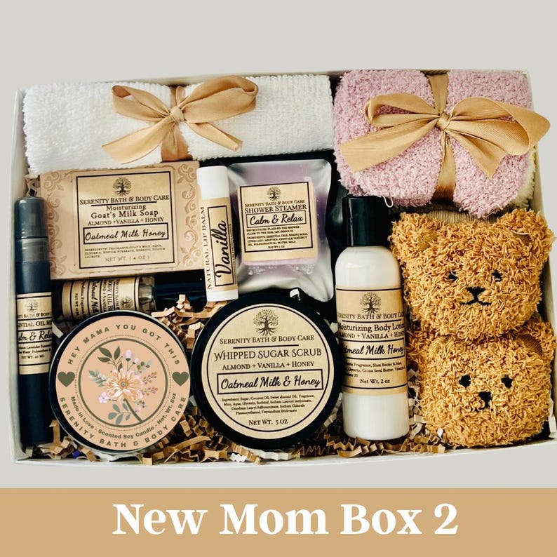 New Mom Spa Gift Box, Pregnancy Gift, New Baby Gift, New Mom Self Care ...