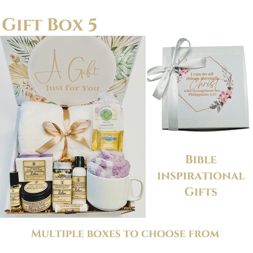 Inspirational Bible Verse Spa Gift Box, Christian Gifts for Women Faith ...