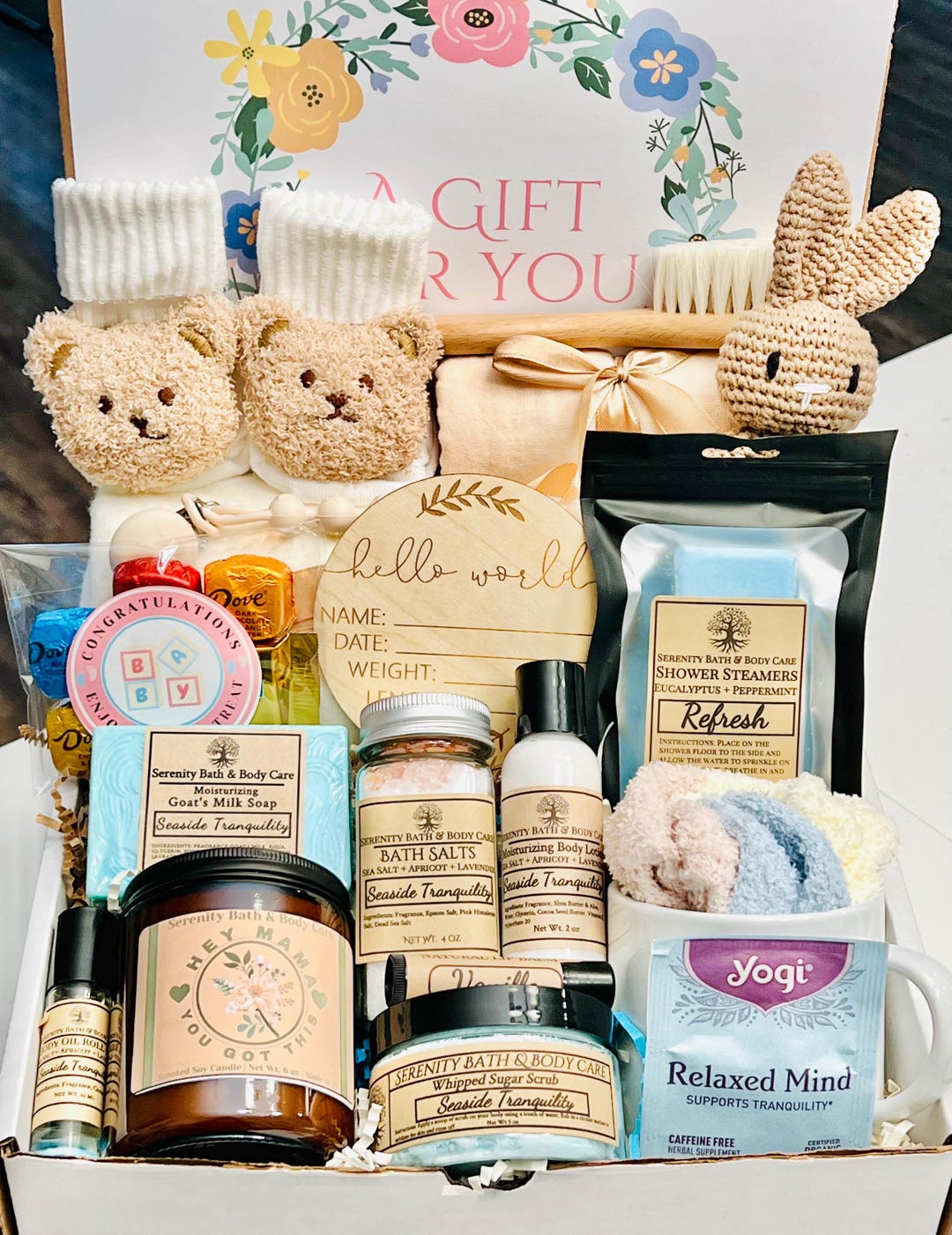 Cozy New Mom Gift Set, Pregnancy Gift, Baby Shower Gift, Spa Gift ...