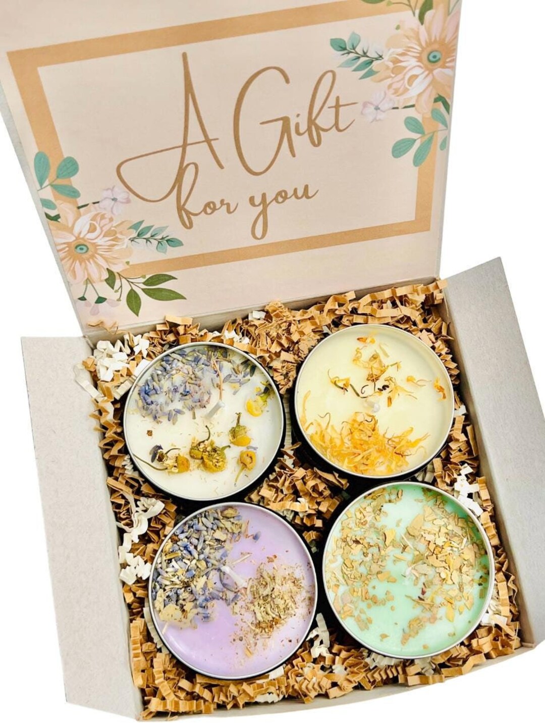 Soy Candle Gift Set - 4 Piece Scented Home Gift, Perfect Housewarming ...