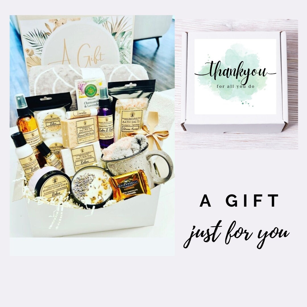 Deluxe Thank You Spa Gift Box, You're Awesome Spa Gift Basket, You Got ...