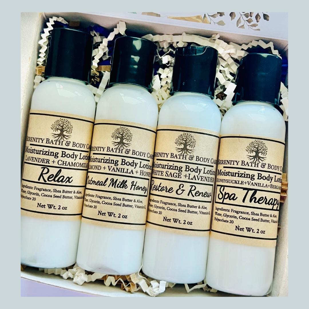 Body Lotion Gift Box – Choose Any 4 Scents, Personalized Self Care Gift ...