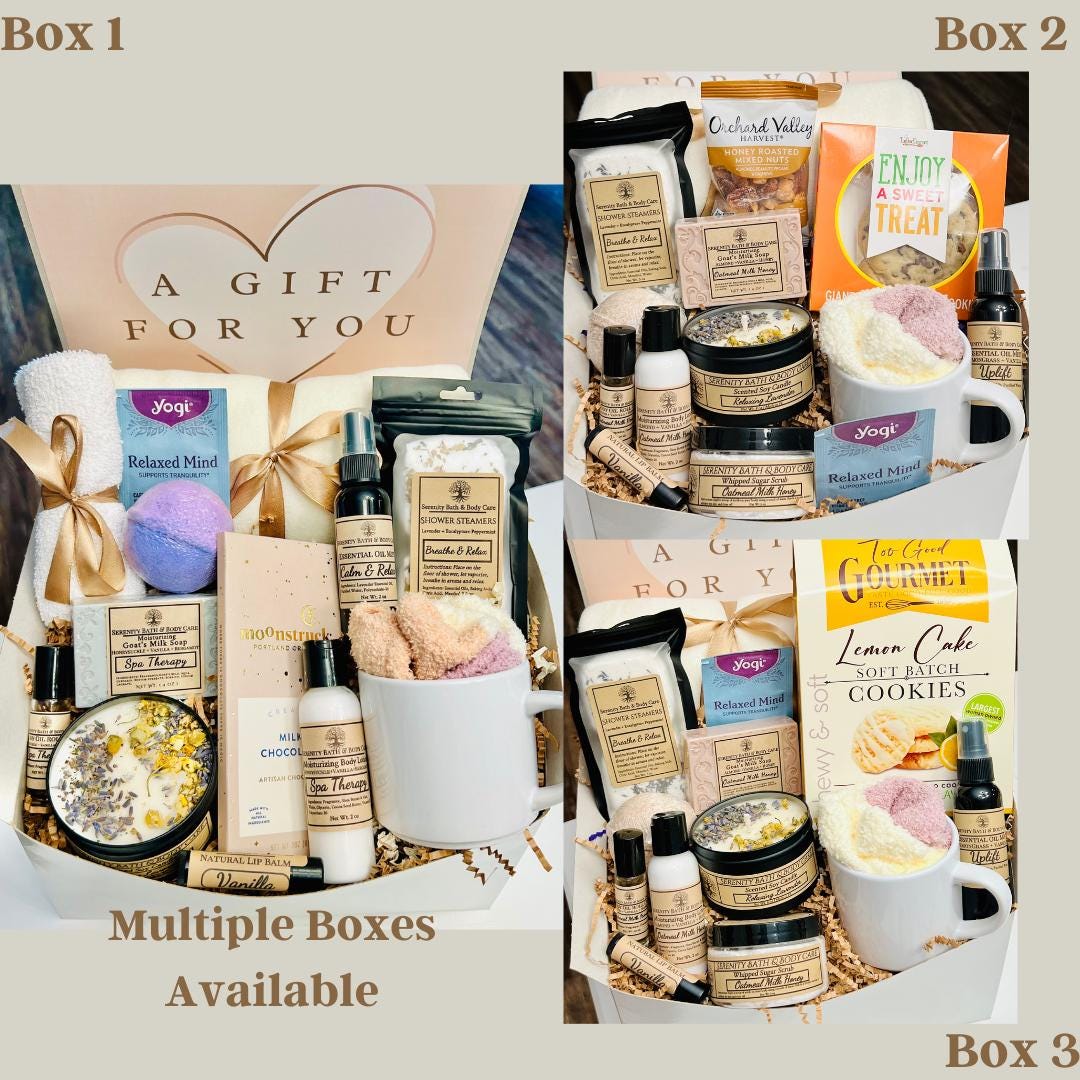 Deluxe Self Care Package for Her, Christmas Gift Basket, Sympathy Gift ...