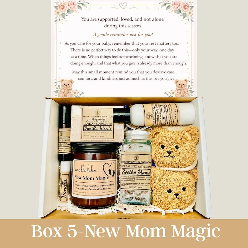 New Mom Spa Gift Box, Pregnancy Gift, New Baby Gift, New Mom Self Care ...