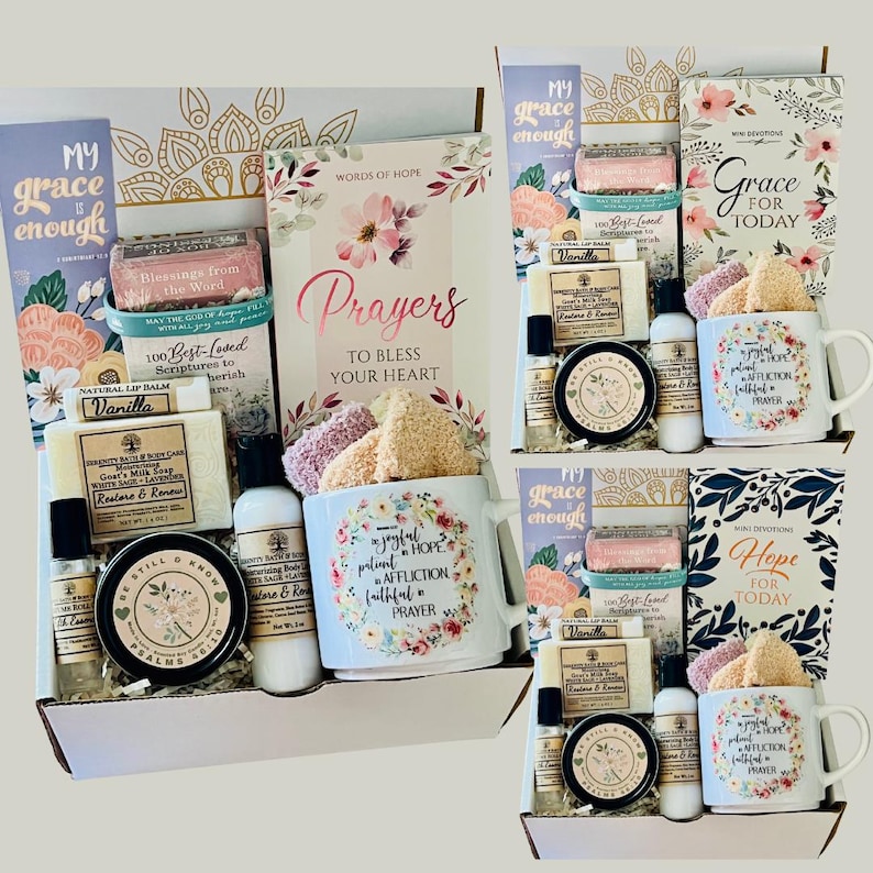 Christian Self-care Gift Box for Women – Faith Devotional Spa Set ...