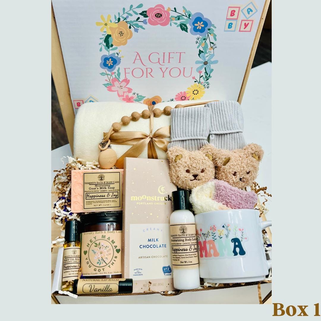 New Mom Spa Gift Box, Pregnancy Gift, New Baby Gift, New Mom Self Care ...
