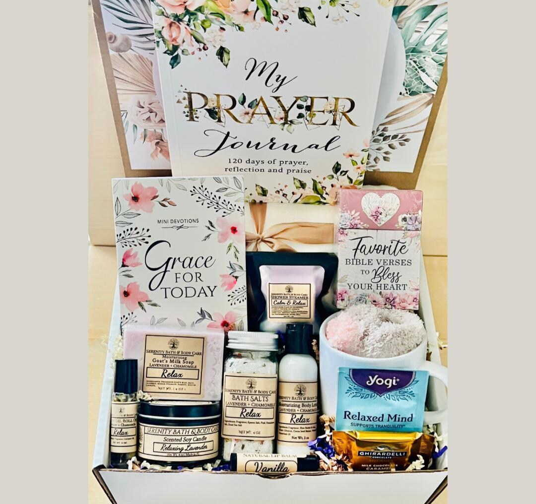 Deluxe Christian Devotional Inspirational Gift Box, Self Care Package ...