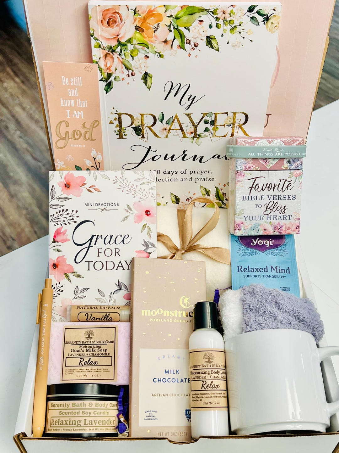 Christian Devotional Gift Box for Women, Bible Verse Cards, Devotional ...