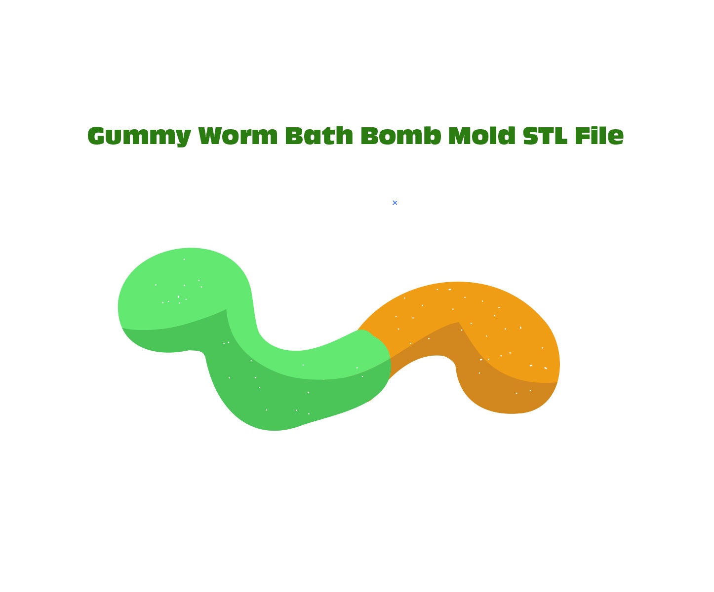 Gummy Worm 3D Bath Bomb Mold STL File Worm Bath Bomb Mold Download Only ...