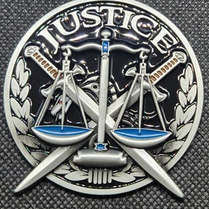 Justice Badge 3D Metal Alloy Enamel Filled Badge - Etsy