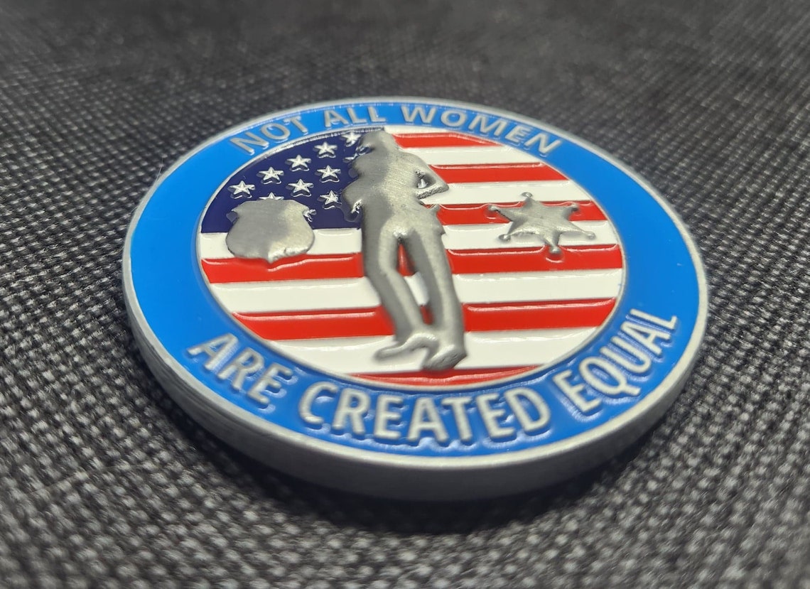 Woman Female Police LEO Challenge Coin 2.25 3D Metal - Etsy