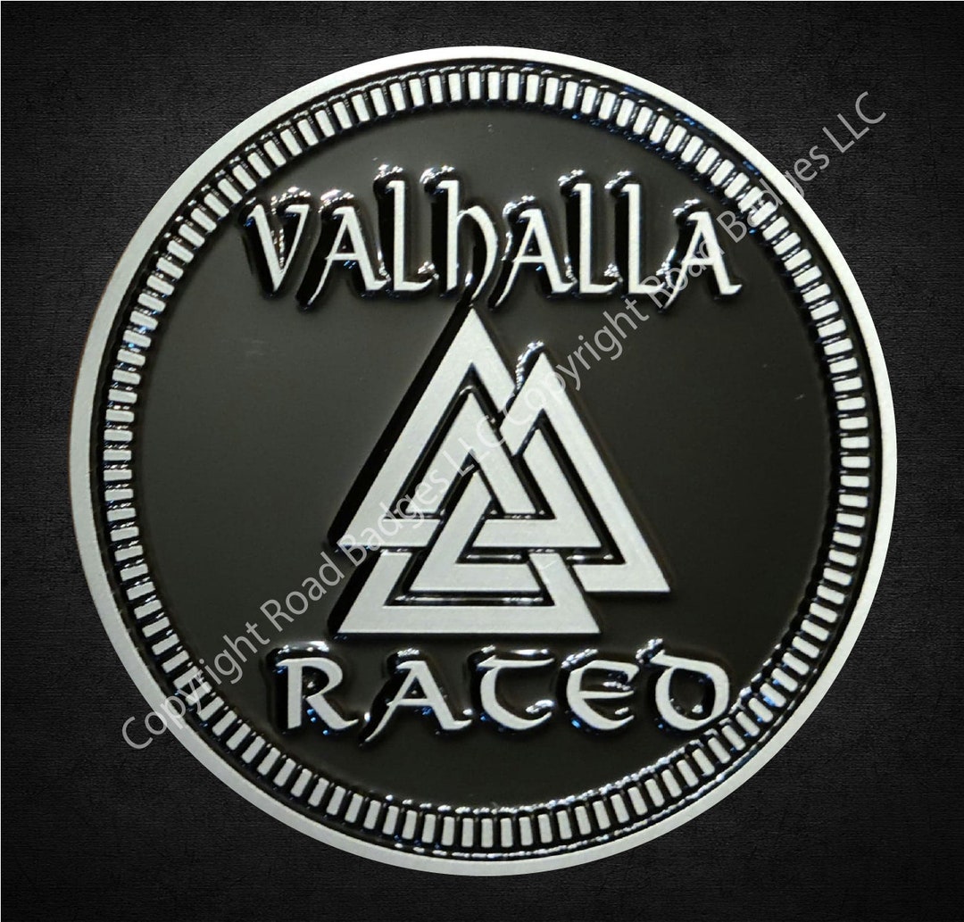Valhalla Rated - 2D Metal Alloy Enamel Filled Badge - Etsy