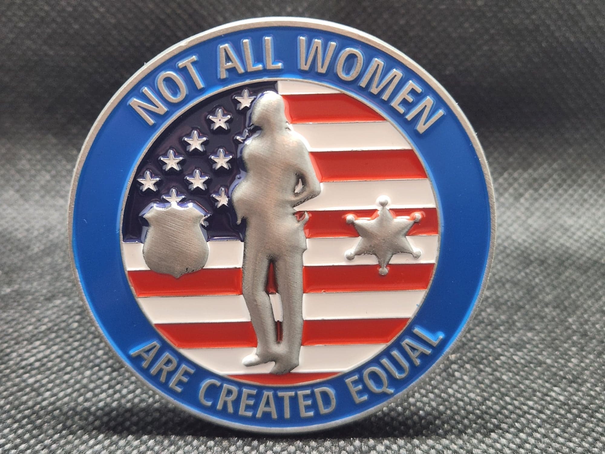 Woman Female Police LEO Challenge Coin 2.25 3D Metal - Etsy