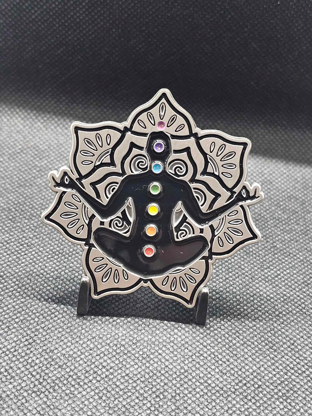Chakra - Yoga- Meditation - 2D Metal Alloy Enamel Filled Badge - Etsy
