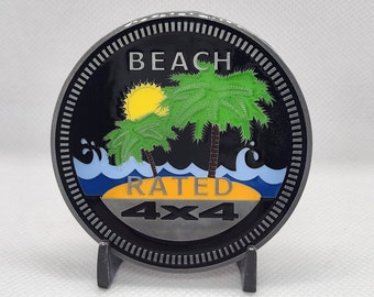 Beach Rated Metal Badge - Etsy