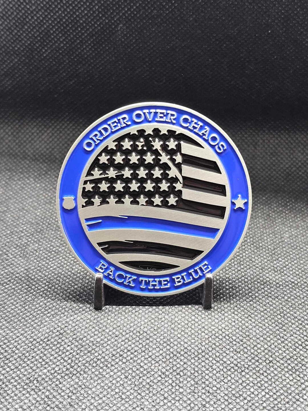 Back the Blue - Order Over Chaos - 2D Metal Alloy Enamel Filled Badge ...