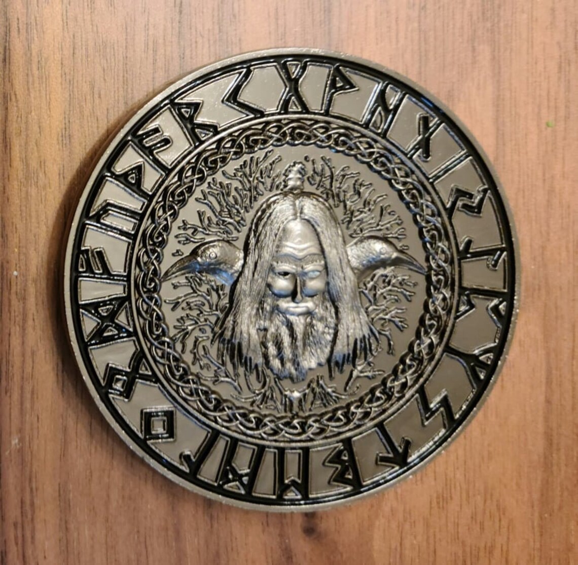 ODIN Valhalla Norse Mythology Challenge Coin Wolves and Ravens - Etsy